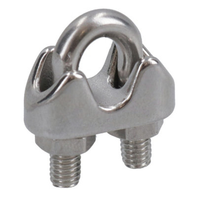 4mm Wire Rope / Cable Grip / Clamp Stainless Steel 316 Marine Grade 10 Pack