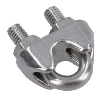 4mm Wire Rope / Cable Grip / Clamp Stainless Steel 316 Marine Grade DK45