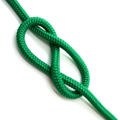 4mm x 10 metres / 32.8 ft of Green Polypropylene Rope, Solid Braided ...