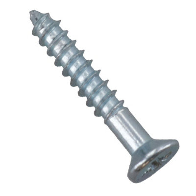 4mm x 25mm PZ2 Countersunk Wood Screws Fasteners with Raw Plugs 24pc