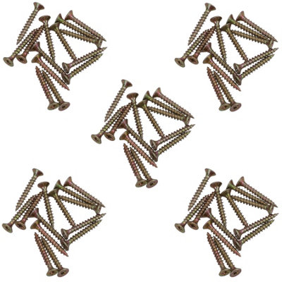 4mm x 30mm Countersunk Wood Chipboard Screw Fasteners PZ2 Drive 70pc ...