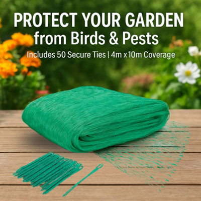 4mx10m Garden Netting - Plant Mesh Netting for Plant, Bird Protection ...