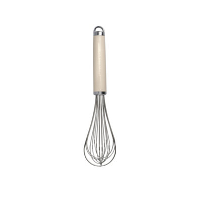 4pc Almond Cream Cooking Utensil Set with Wire Whisk, Strainer, Spoon ...