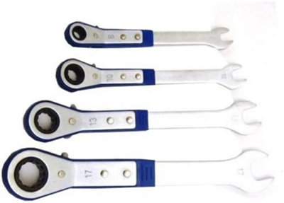 4Pc Combination Ratchet Wrench Spanner Set Garage Tools Hand Car Workshop