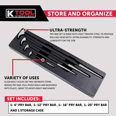 4pc Lady Foot Pry Bar Set - K Tool International