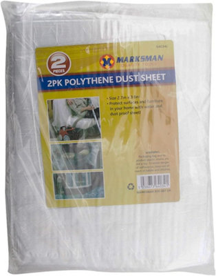 Buy 4Pc Polythene Dust Sheets 12 X 9Ft Decorating Painting Carpet ...