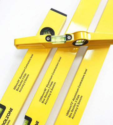 4pc Spirit Level Set 0.5 Mm/M with Ba 24" 72" 48" & 10" Scaffold Level