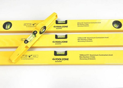 4pc Spirit Level Set 0.5 Mm/M with Ba 24" 72" 48" & 10" Scaffold Level