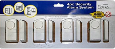 4Pc Window Door Entry Alarm Set Home Shed Security Wireless