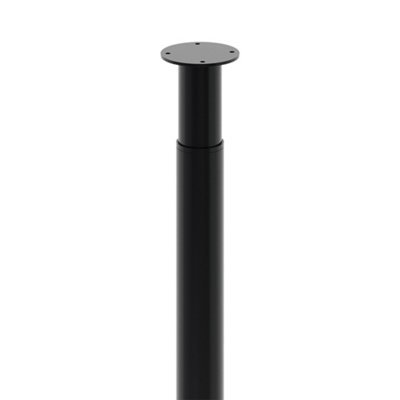 4pcs Black Metal Round Table Legs Furniture Legs H65cm
