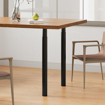 4pcs Black Metal Round Table Legs Furniture Legs H72cm