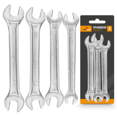 4pcs Double Ended Metric Spanner Set 6-13mm Small Metal Spanners ...