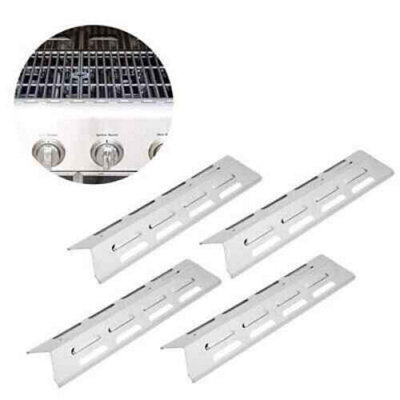 4pcs Gas Grill Heat Shield Plates Stainless Steel Flame Tamer For BBQ