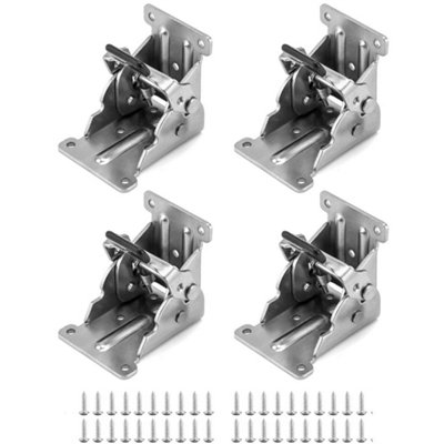 4pcs Heavy Duty Self-Locking Folding Hinges 225kg Capacity Brackets ...
