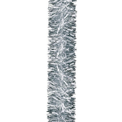 4Pcs Silver Tinsel Tree Decoration 1.8m | DIY at B&Q