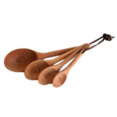 4pcs Wooden Measuring Spoons Set for Cooking and Kitchen Use