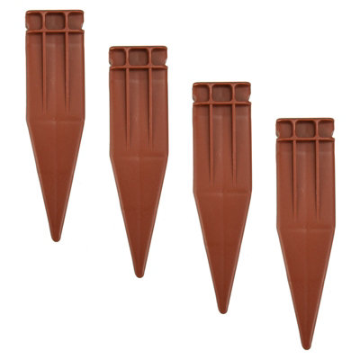 4PK Hammer in Lawn Edging Edge Garden Fence Brick Effect