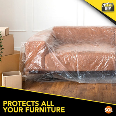 4pk Plastic Dust Sheets for Decorating 3.6m x 2.7m, Large Dust Sheets ...