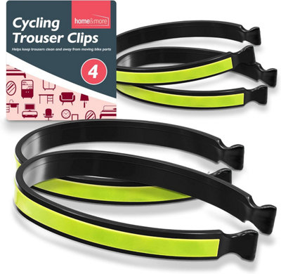 4pk Trouser Clips 25cm Reflective Bands for Bicycle Safety Lightweight ...