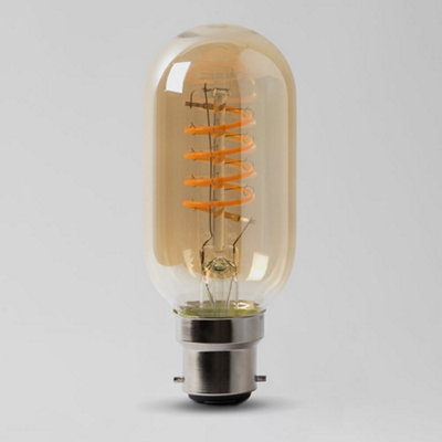 4W B22 Vintage Edison T45 LED Light Bulb 1800K Spiral Filament High CRI ...