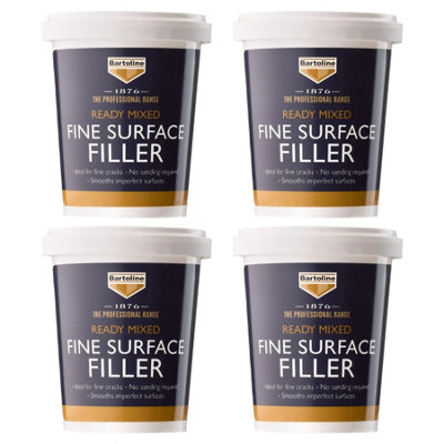 4x Bartoline 1876 Ready Mix Fine Surface Filler Repair Small Hole Dent ...