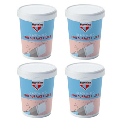 4x Bartoline Ready Mixed Fine Surface Filler Repair Small Holes Dents ...