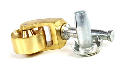 4x BRASS CASTOR & SOCKET PUSH IN CASTORS 32mm BRASS GRIP NECK CASTORS ...