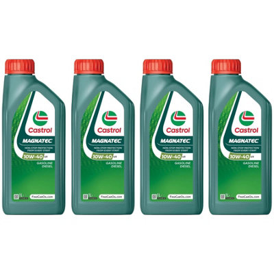 4x CASTROL SAE 10W40 Engine Oil 1L Part Synthetic ACEA A3/B4 API ...