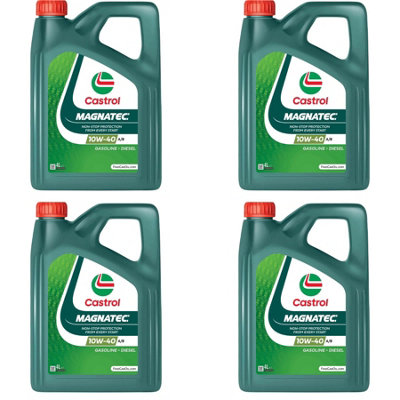 4x CASTROL SAE 10W40 Engine Oil 4L Part Synthetic ACEA A3/B4 API ...