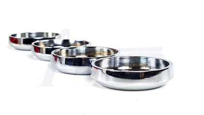 4x CHROME CASTOR COASTERS FURNITURE GLIDES FLOOR PROTECTOR FOR CASTORS ...