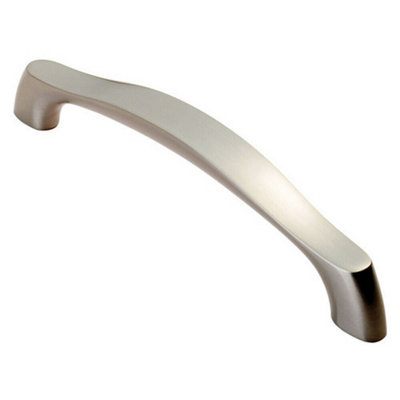 4x Chunky Arched Grip Pull Handle 156 x 15mm 128mm Fixing Centres Satin ...