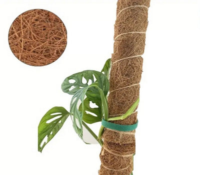 4x Coco Fibre Moss Pole Climbing Plant Support Cane Non Extendable 60cm