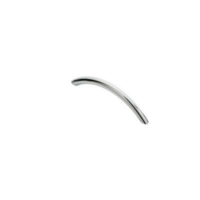 4x Curved Bow Cabinet Pull Handle 119 x 10mm 96mm Fixing Centres Chrome
