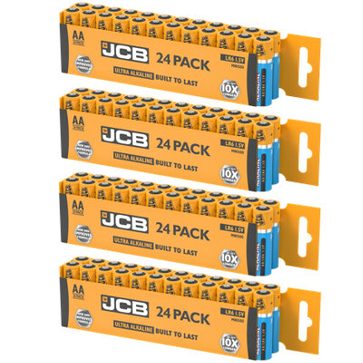 4x JCB AA Ultra Alkaline Batteries - Pack of 24
