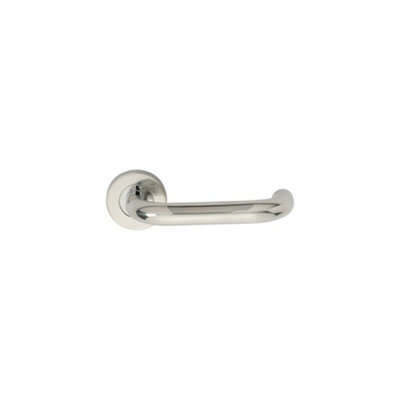 4x PAIR 19mm Round Bar Safety Handle on Round Rose Concealed Fix ...