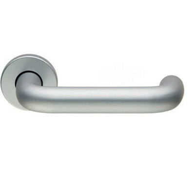 4x PAIR 22mm Round Bar Safety Lever on Round Rose Concealed Fix Satin ...