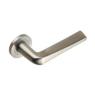 4x PAIR Chunky Flat Tapered Bar Handle on Round Rose Concealed Fix ...