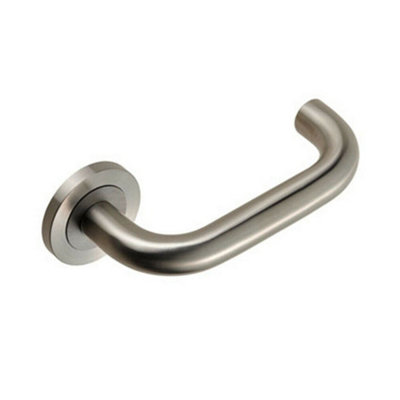 4x PAIR Round Bar Safety Handle Concealed Fix Round Rose Satin ...
