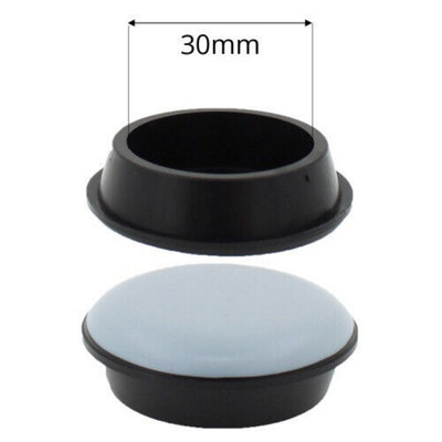 4x PTFE Teflon Based Rubber Castor Cup Glides - Move & Slide Furniture ...