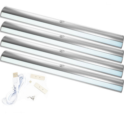 4x Rechargeable Magnetic LED Strip Light with PIR Motion Sensor for ...