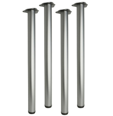 4x Round Table Legs Breakfast Bar Worktop Support Kitchen Round Matt ...