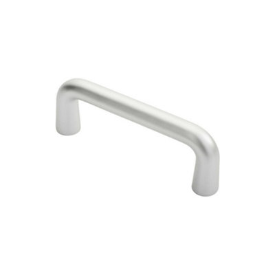4x Rounded D Shaped Bar Handle 150 x 19mm Diameter Satin Anodised Aluminium