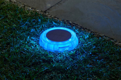 4x Smart Garden DecorDisk Super Bright Solar Decking Path Border ...