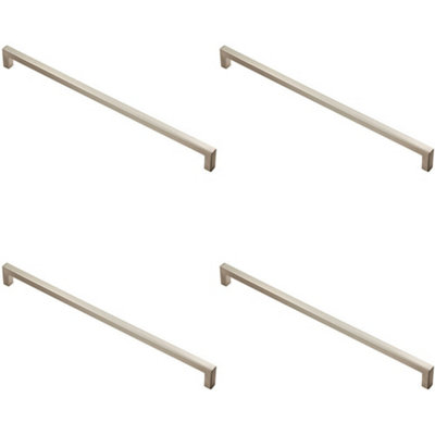 4x Square Block Handle Pull Handle 330 x 10mm 320mm Fixing Centres ...