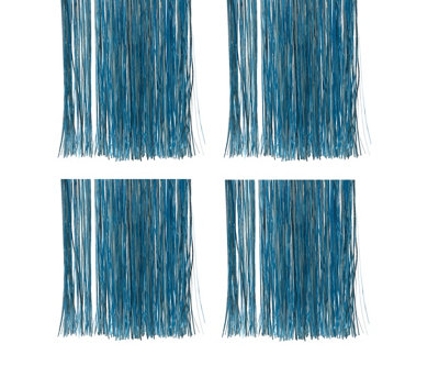 4x Sugar Blue Lametta Foil Tinsel Garland Strand Christmas Tree Decor ...