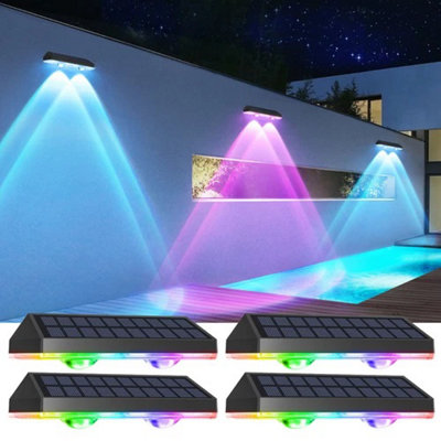 4X Super Bright Solar Powered LED Door Fence Wall Lights