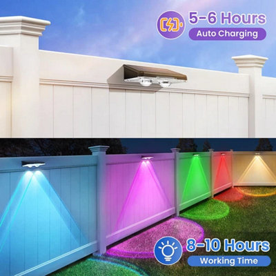 4X Super Bright Solar Powered LED Door Fence Wall Lights