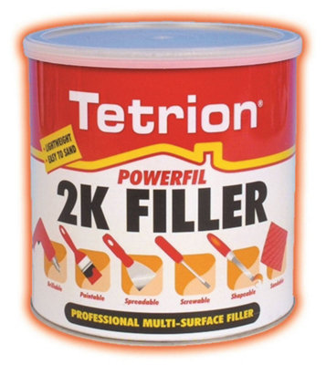 4x Tetrion Powerfil 2K Filler 2kg Drillable Paintable Spreadable Screwable