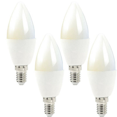 4x WiFi Colour Change LED Light Bulb 4.5W E14 Warm Cool White Mini ...