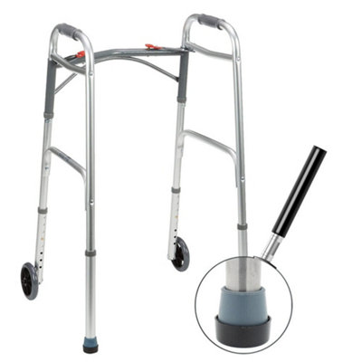 4X ZIMMER WALKING FRAME GLIDES - FITS OVER 40MM BASE FERRULE FOR EASY ...
